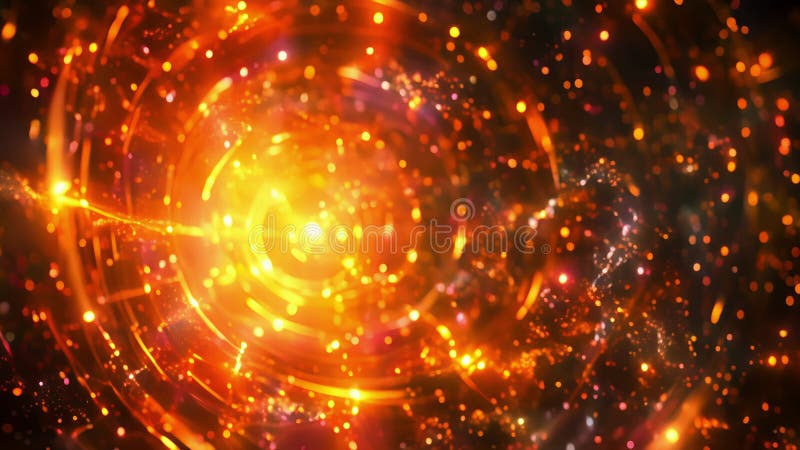 A Shimmering Orb Surrounded by Concentric Rings of Energy Represents ...