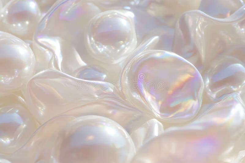 Shimmering Pearl Texture, Delicate White with Soft Pastel Iridescence ...