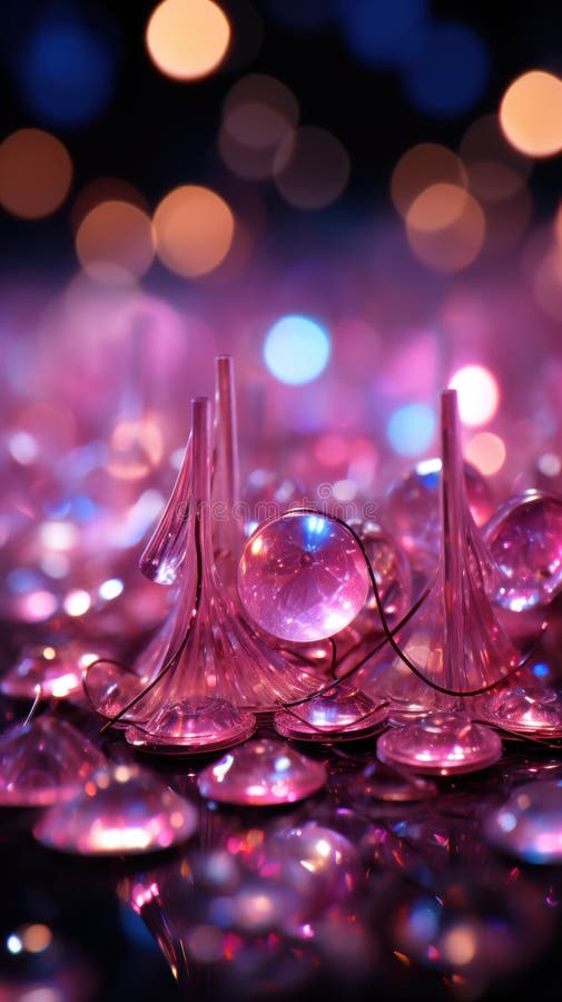 Shimmering Pink Delight. Created with Generative AI Stock Illustration ...