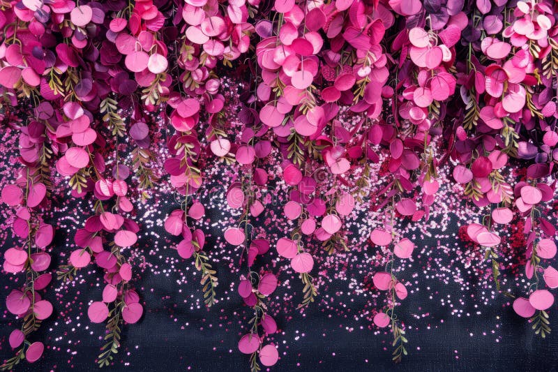 Shimmering Pink Sequin Fabric Backdrop. Generative AI Stock Image ...