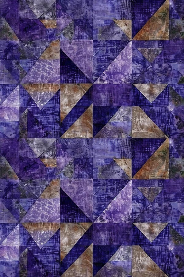 Shimmering Pixel Triangles in Geometric Pattern on Deep Blue Gradient ...