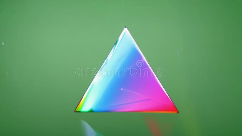 A Shimmering Prism Effect Creating a Rainbow Spectrum. Green Screen ...