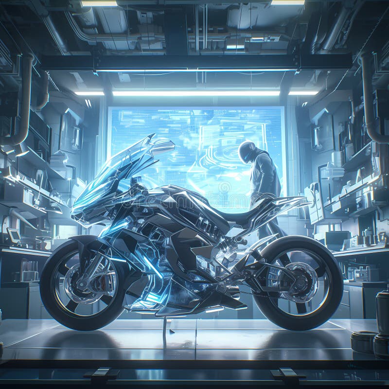 Shimmering Prototype Motorcycle Stock Illustrations – 2 Shimmering ...