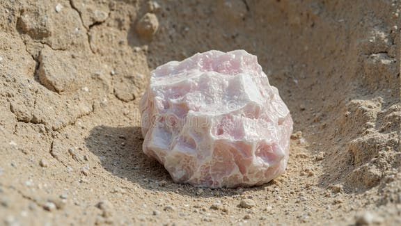 Shimmering Raw Lithium Ore in Desert Pit Stock Illustration ...