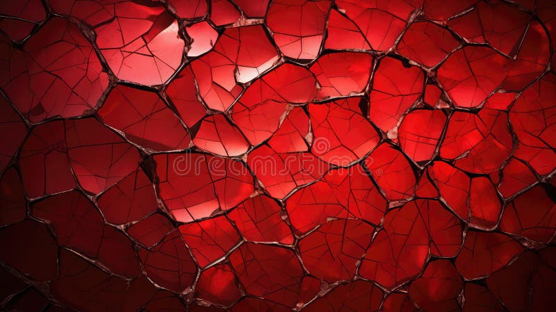 Shimmering Red Cracked Background Stock Illustration - Illustration of ...