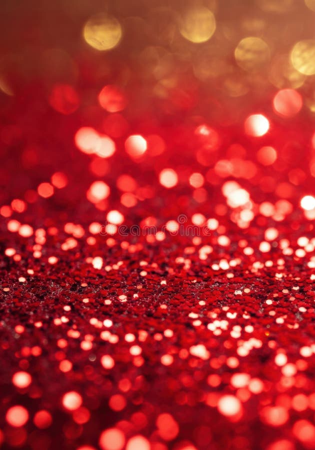 Shimmering Red Glitter Background with Sparkling Bokeh Effect Stock ...