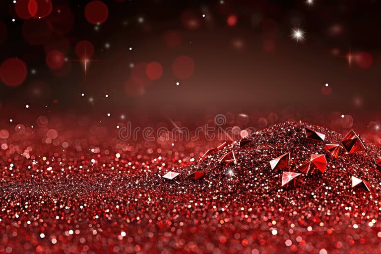 Shimmering Red Glitter with Starlight in Abstract Christmas Background ...