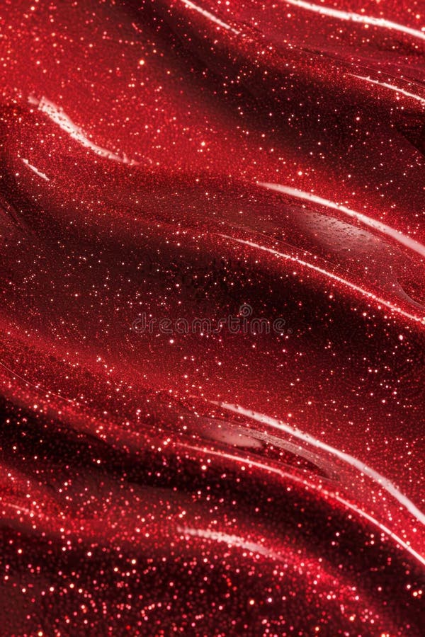 Shimmering Red Liquid Texture with Sparkling Glitter Stock Illustration ...