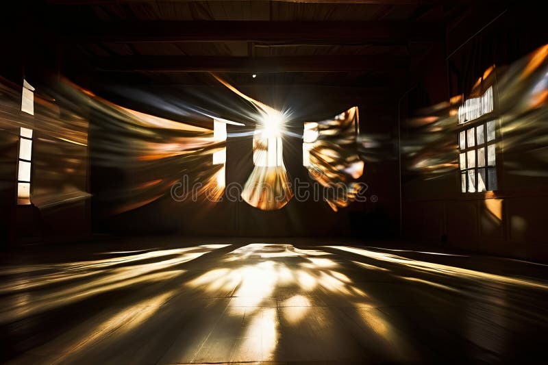 Shimmering Shadows a Room with Shimmering Dancing Shadows Captur Stock ...