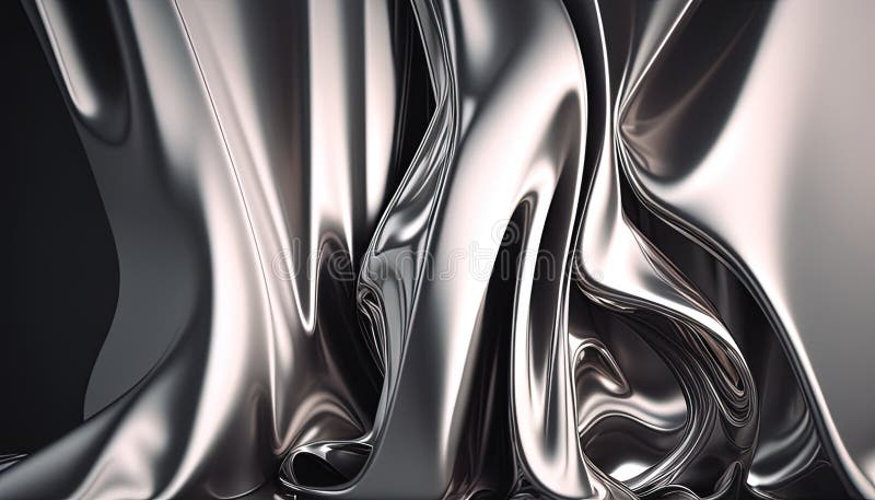 Shimmering Silver Foil Texture, Exuding Sophistication and Reflective ...
