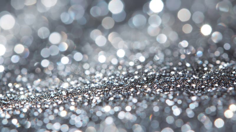 Shimmering Silver Glitter Background with Sparkling Light Reflections ...