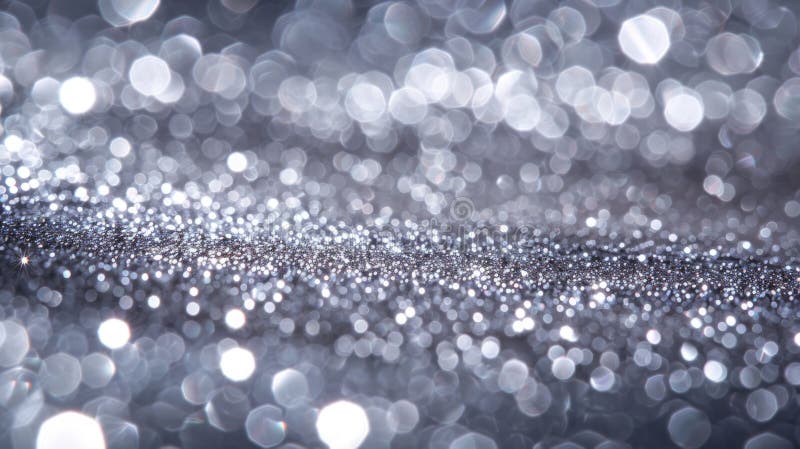 Shimmering Silver Glitter Background with Sparkling Light Reflections ...