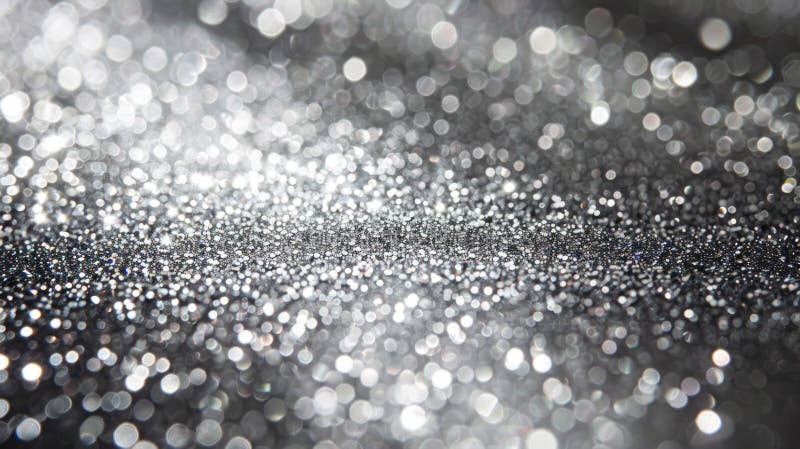 Shimmering Silver Glitter Background with Sparkling Light Reflections ...