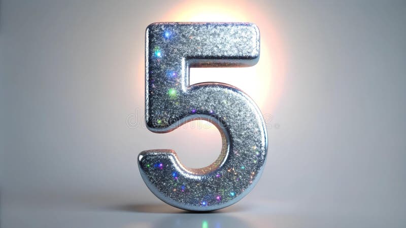 Shimmering Silver 5 a Holographic Reflection AI Generated Stock ...