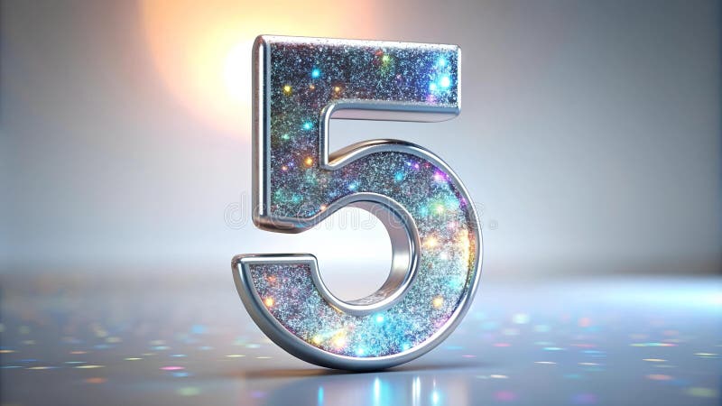 Shimmering Silver 5: a Holographic Reflection Generative AI Stock Photo ...