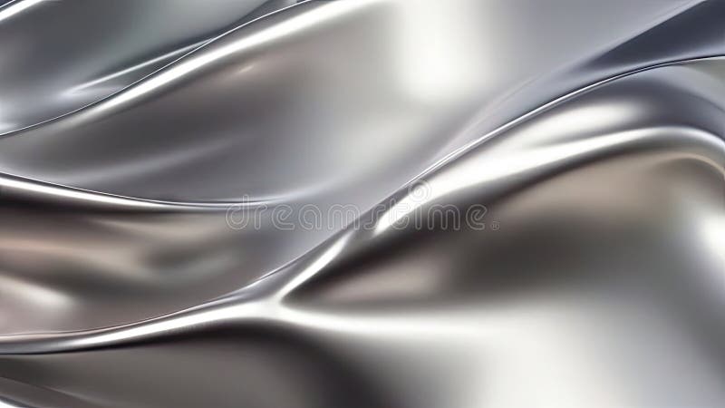 Shimmering Smooth Metallic Surfaces Reflecting Subtle Light Patterns in ...