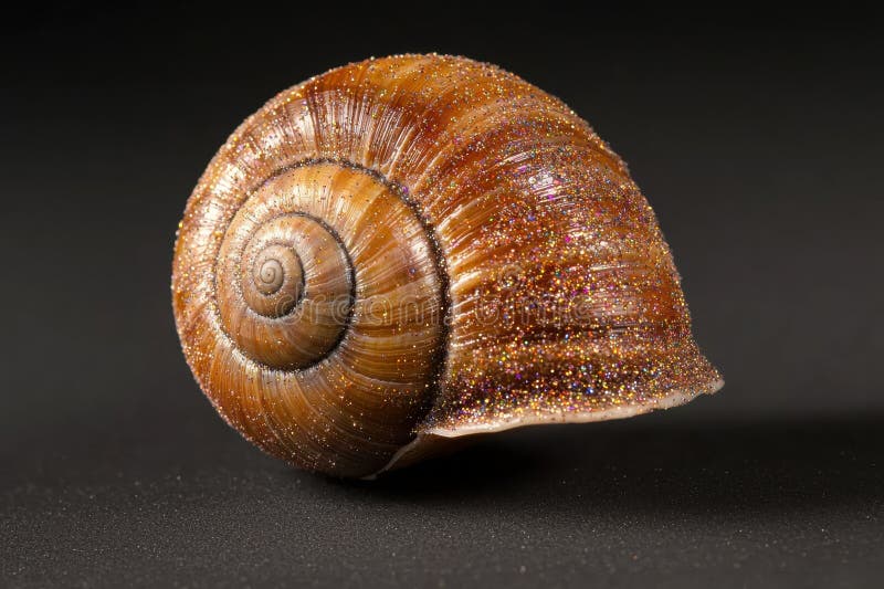 Shimmering Snail Shell with Intricate Patterns Stock Illustration ...