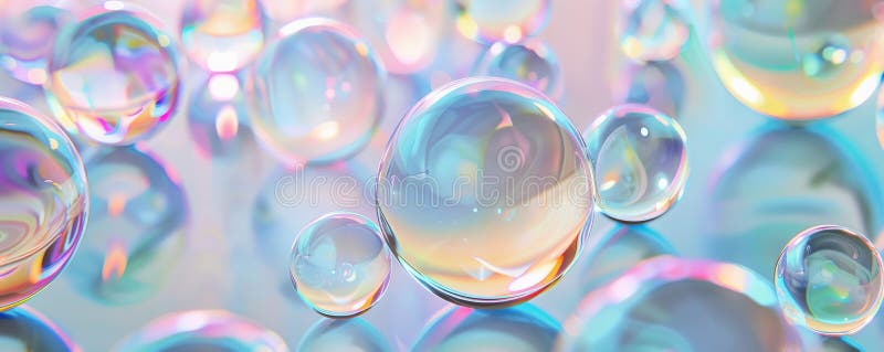 Shimmering Soap Bubbles Floating Gracefully on a Pristine White ...