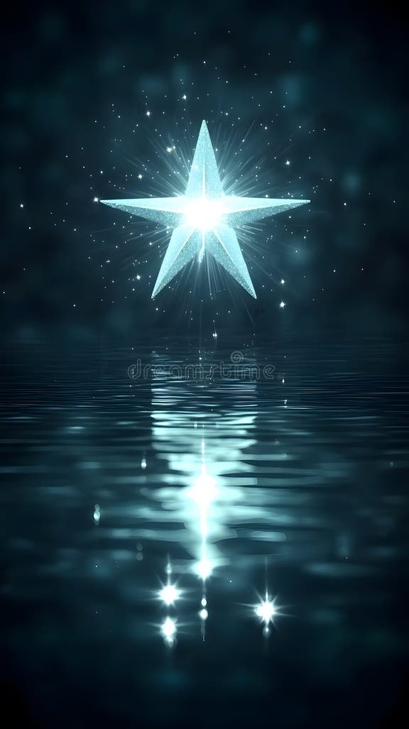 Shimmering Star Reflecting on Water Stock Image - Image of brightness ...