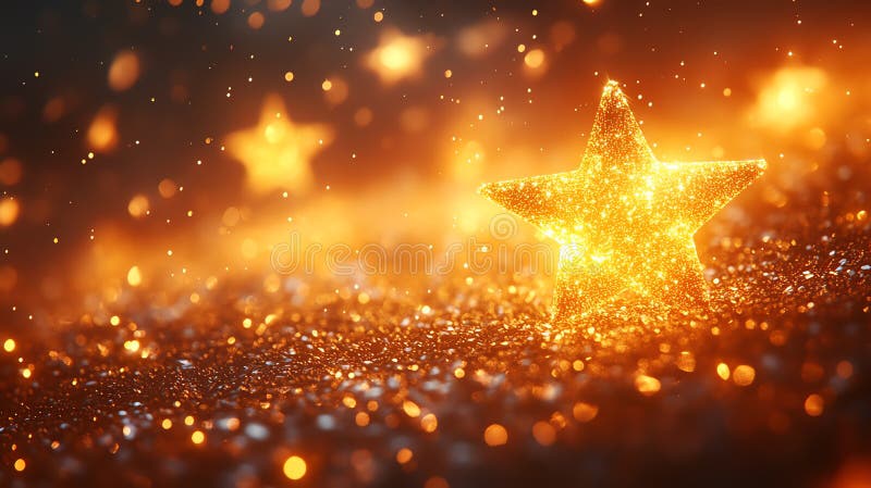A Shimmering Star on a Sparkling Background, Creating a Magical ...