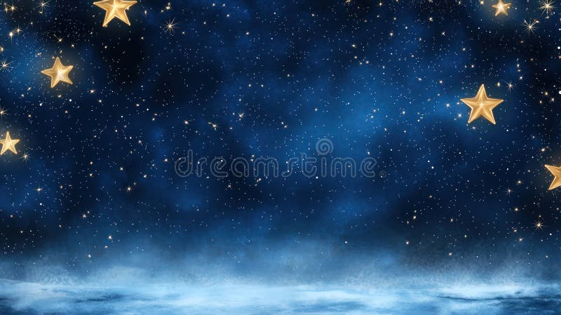Shimmering Stars Twinkle in Deep Blue Night Sky, Creating Magical ...
