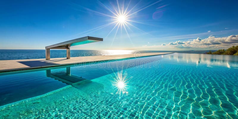 Shimmering Summer Fun Stunning Pool Reflections and a Sleek Diving ...