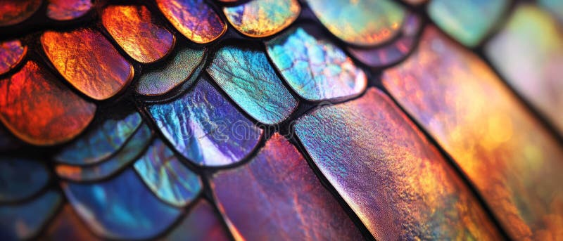 Shimmering Texture of Iridescent Beetle Wings with Vibrant Organic ...