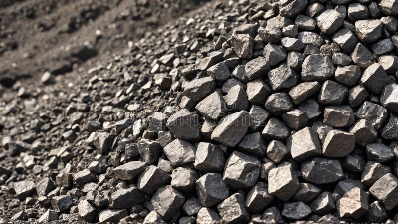 Shimmering Titanium Ore Stack Industrial Mining Concept Stock ...