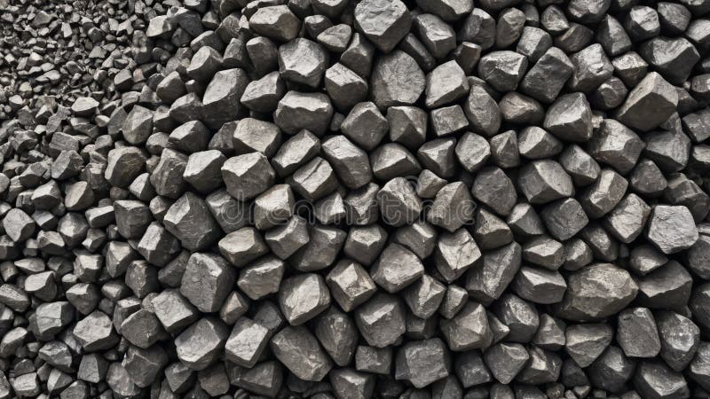 Shimmering Titanium Ore Stack Industrial Mining Concept Stock ...