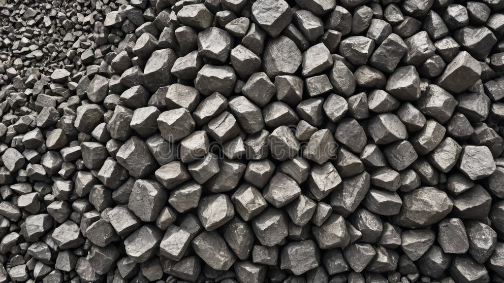 Shimmering Titanium Ore Stack Industrial Mining Concept Stock ...