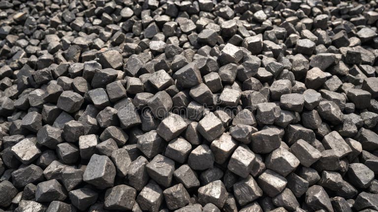 Shimmering Titanium Ore Stack Industrial Mining Concept Stock ...