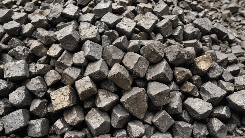 Shimmering Titanium Ore Stack Industrial Mining Concept Stock ...