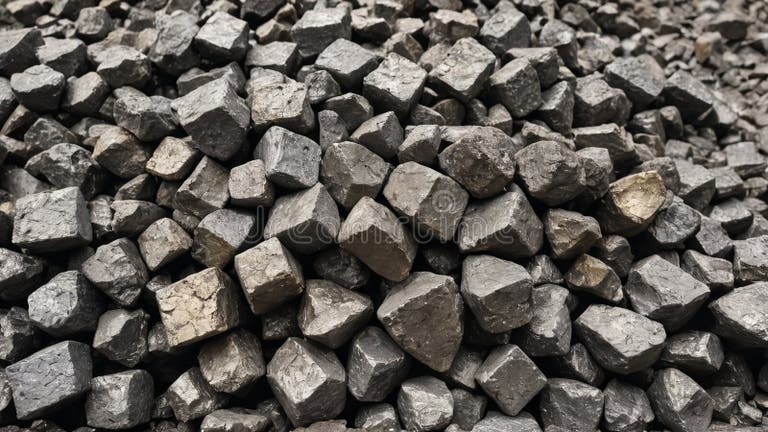 Shimmering Titanium Ore Stack Industrial Mining Concept Stock ...