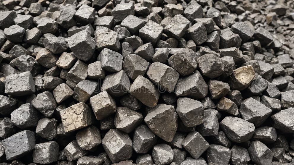 Shimmering Titanium Ore Stack Industrial Mining Concept Stock ...