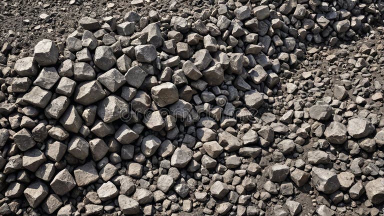 Shimmering Titanium Ore Stack Industrial Mining Concept Stock ...