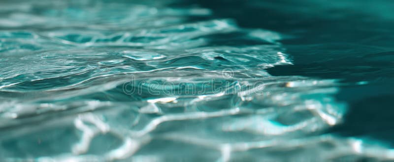 The Shimmering Turquoise Water Surface with Soft Ripples and ...