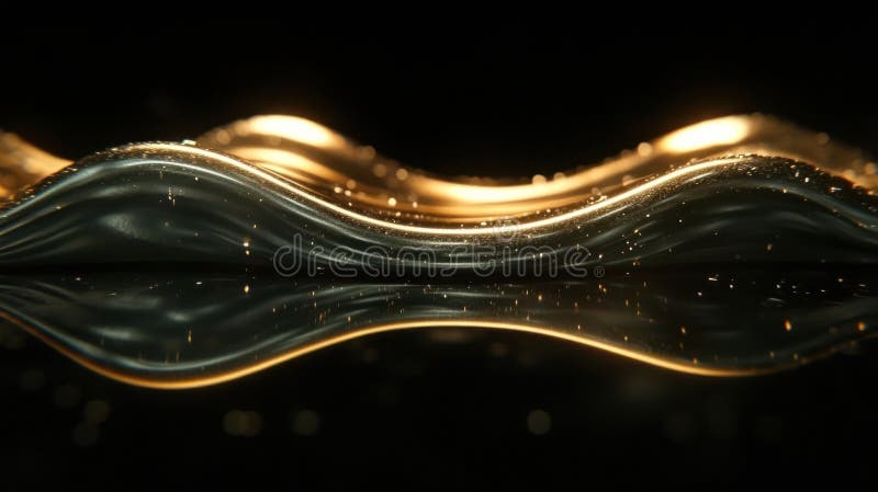 A Shimmering, Undulating Surface Reflecting Light and Particles ...