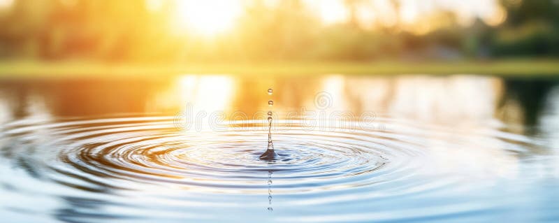 Shimmering Water Ripples Create Intricate Wave Patterns Under Bright ...