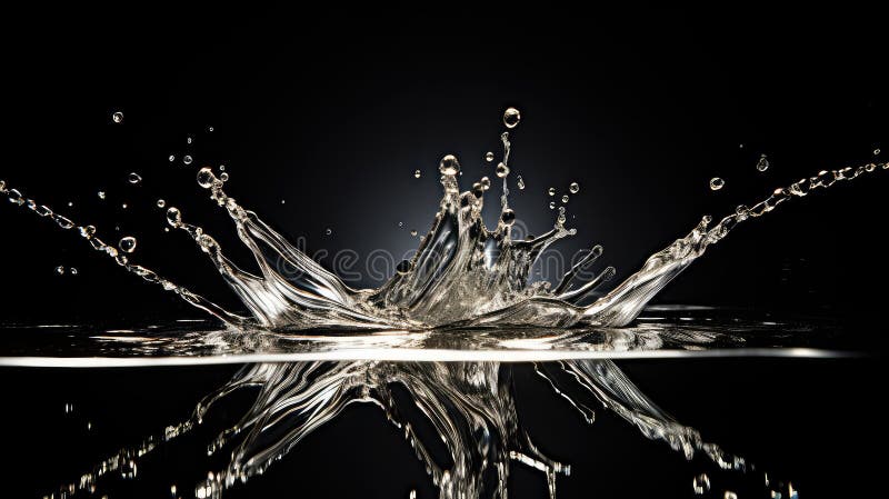 Shimmering Water Splashes Isolated Stock Illustration - Illustration of ...