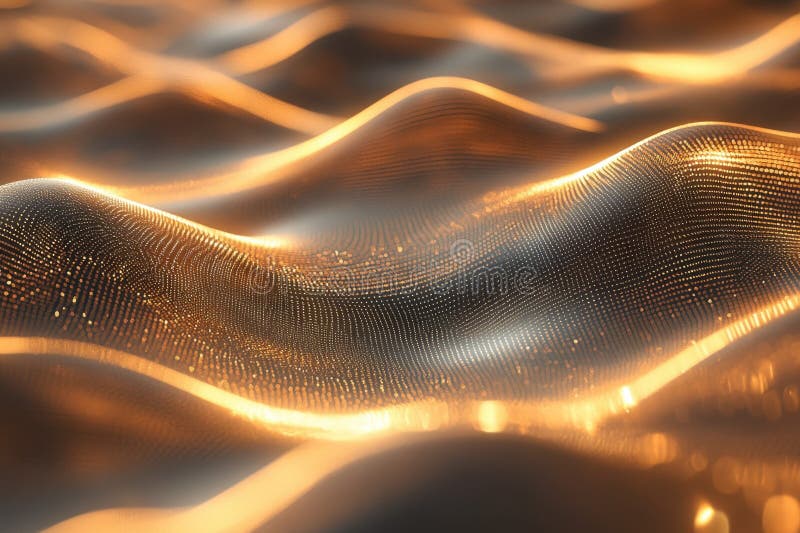 Shimmering Waves of Golden Light Create an Abstract Visual Experience ...