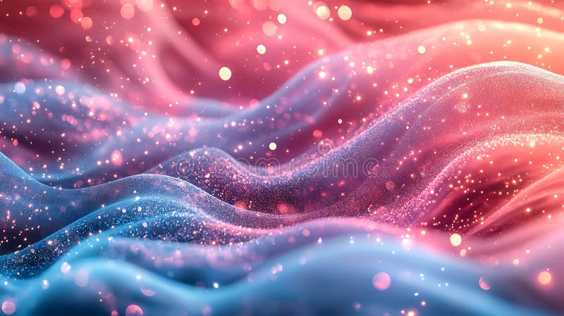 Shimmering Waves of Pastel Colors Create Dreamy Atmosphere Stock ...