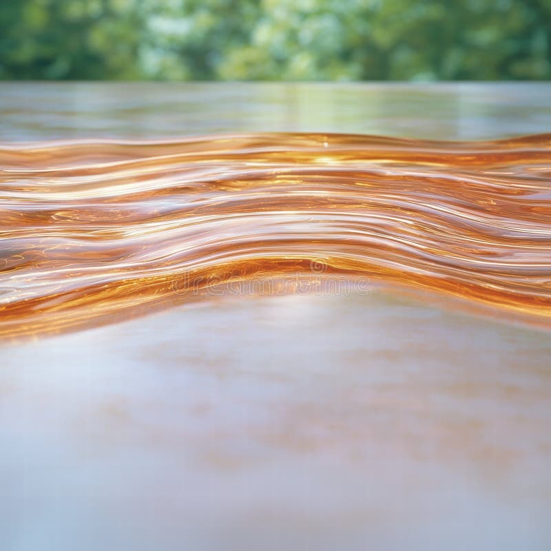 Shimmering Waves on a Tranquil Lake Stock Illustration - Illustration ...