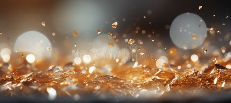 Shimmering White Glitter with Sparkling Christmas Lights Defocused ...