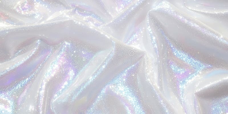 Shimmering White Iridescent Fabric Texture Glittering Sparkling Glamour ...