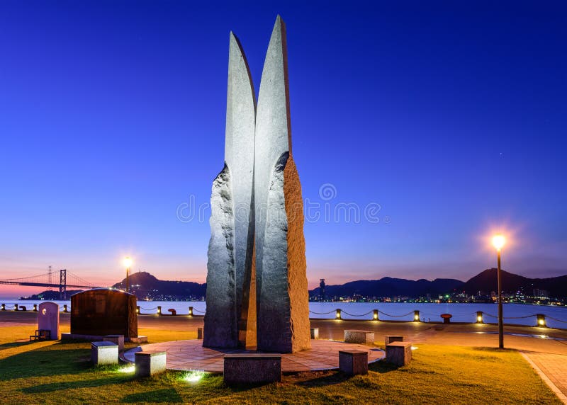 Shimonoseki Japan editorial photography. Image of riverfront - 65474147