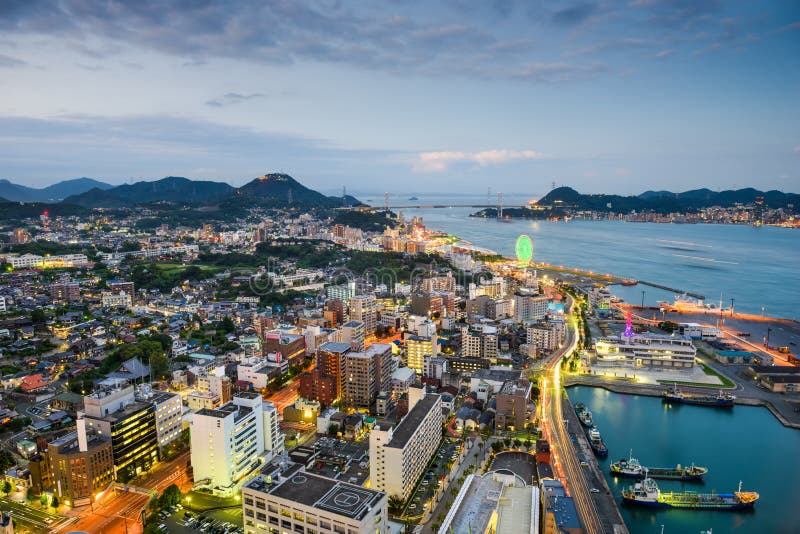 Aerial View of Shimonoseki, Japan Editorial Photo - Image of seaside ...