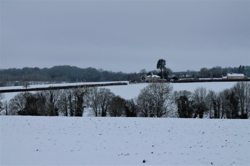 Shimpling Suffolk in the Snow Stock Photo - Image of snowy, shimpling ...
