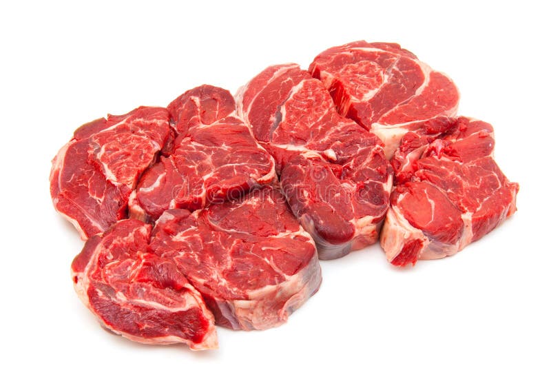 Shin of Beef Meat Isolated on a White Studio Background, Stock Image ...