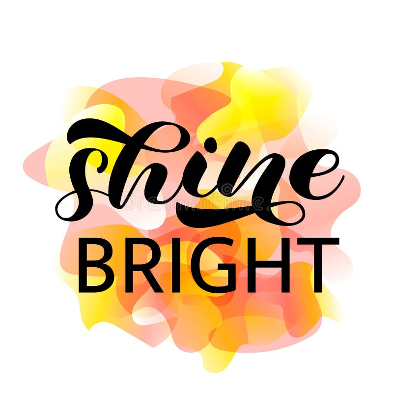 Time To Shine Lettering. Word for Banner or Poster. Vector Illustration ...