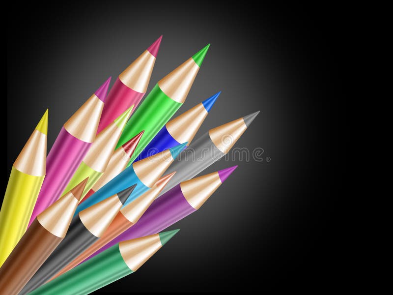 Shine color pencil stock illustration. Illustration of color - 10663264